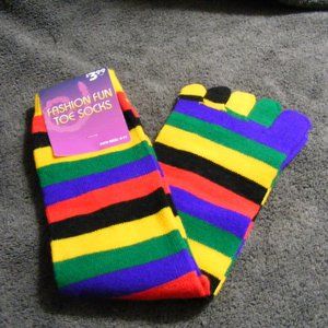 Vintage | Accessories | New Rainbow Toe Socks 91 Deadstock Vintage ...
